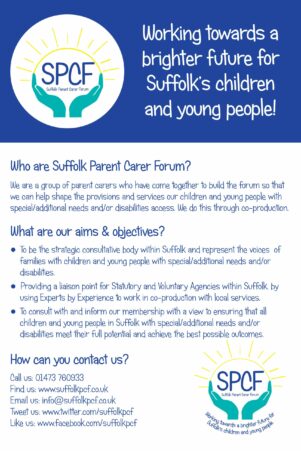 SPCF Leaflets - Suffolk Parent Carer Forum