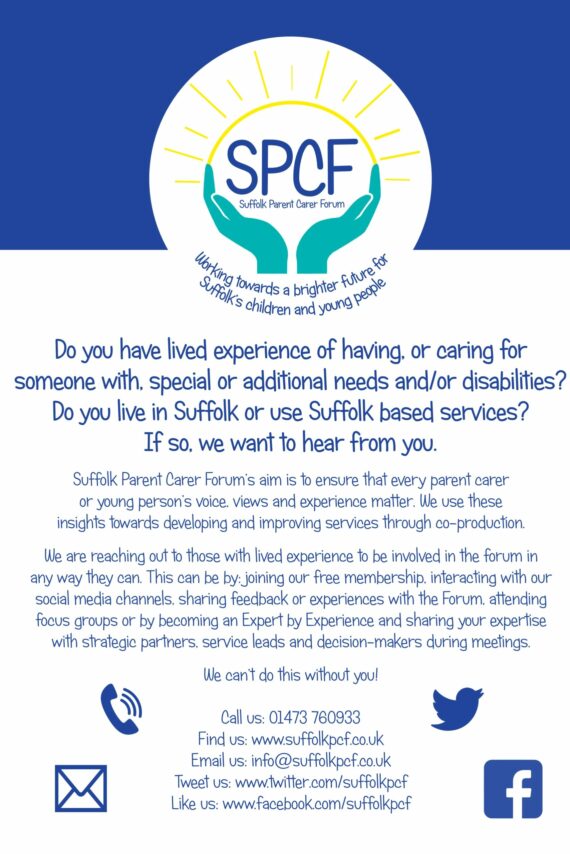 SPCF Leaflets - Suffolk Parent Carer Forum