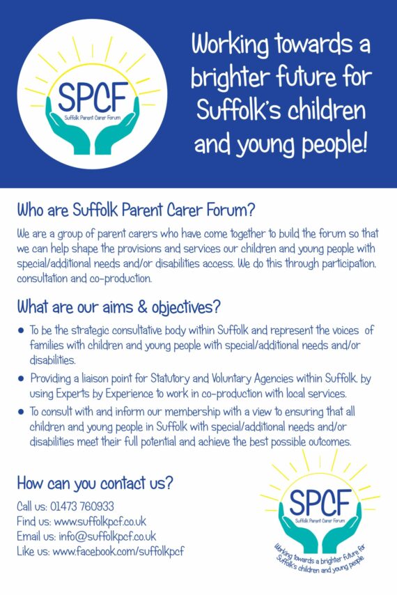 SPCF Leaflets - Suffolk Parent Carer Forum